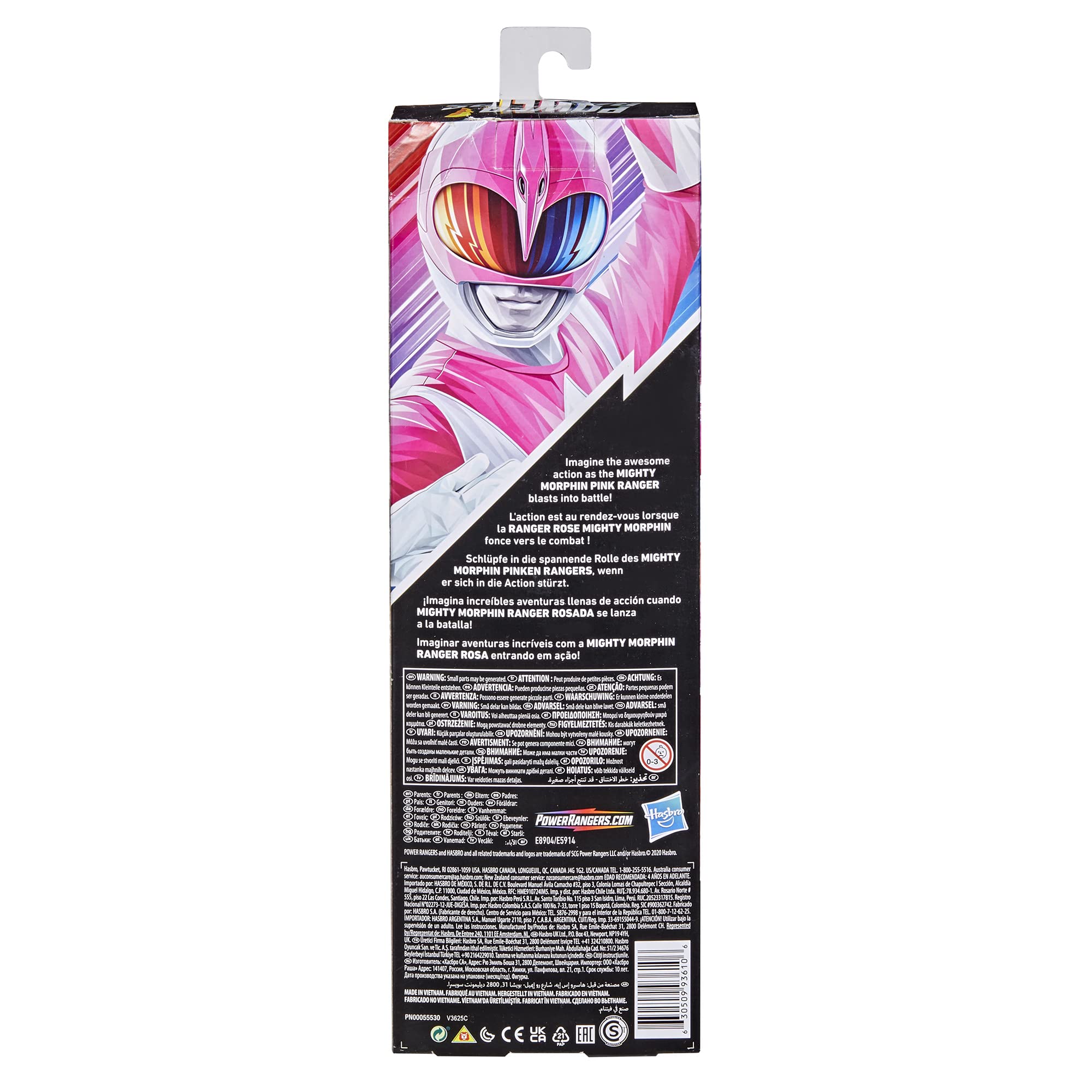 Power Rangers Mighty Morphin Pink Ranger 12-Inch Action Figure Toy Inspired by Classic TV Show, with Power Bow Accessory