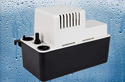 Little Giant VCMA-15ULS 115 Volt, 65 GPH, 1/50 HP Automatic Condensate Removal Pump with Safety Switch, White/Black, 554405
