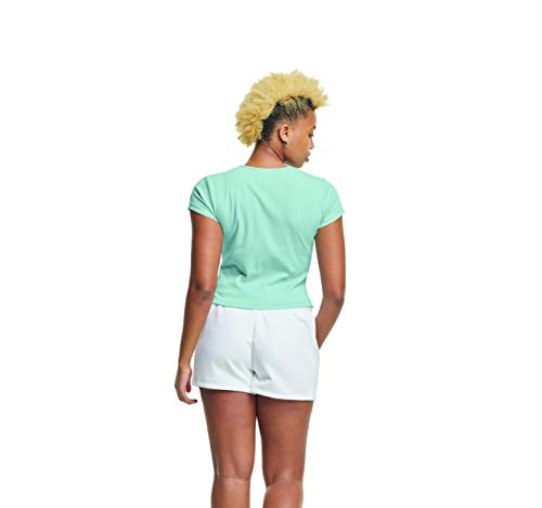 Champion Women's 4' Lightweight Fleece Boyfriend Short, VINTAGE DYE WILDFLOWER PALE BL, LARGE