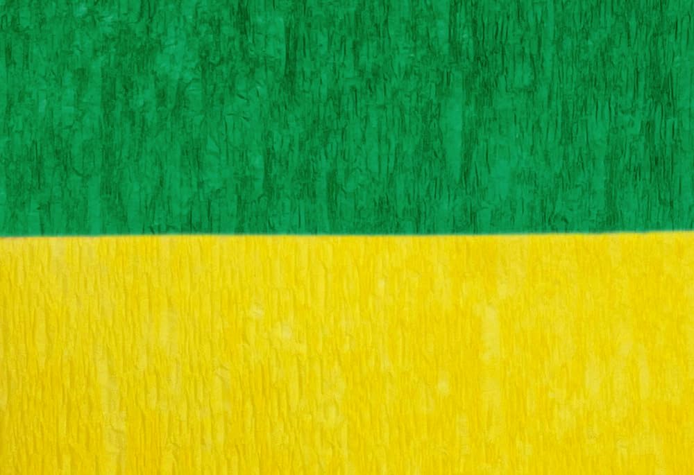 Green and Gold Yellow Crepe Paper Streamers (2 Rolls Each Color), 290 Feet Total, Made in USA