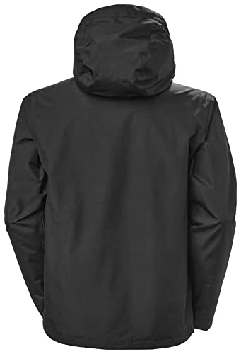 Helly Hansen Men's Seven J Waterproof Windproof Breathable Rain Jacket, 992 Black, Medium