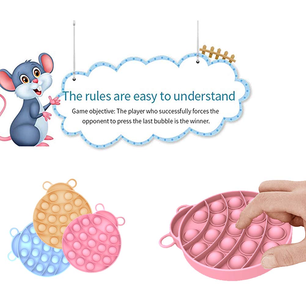 Push Pop Bubble Sensory Toys,Bubble Popping Game Funny Tactile Squeezed Sensory Toys Reliver Stress for Children, Family and Friends (3 Pack-Ladybug Shape)