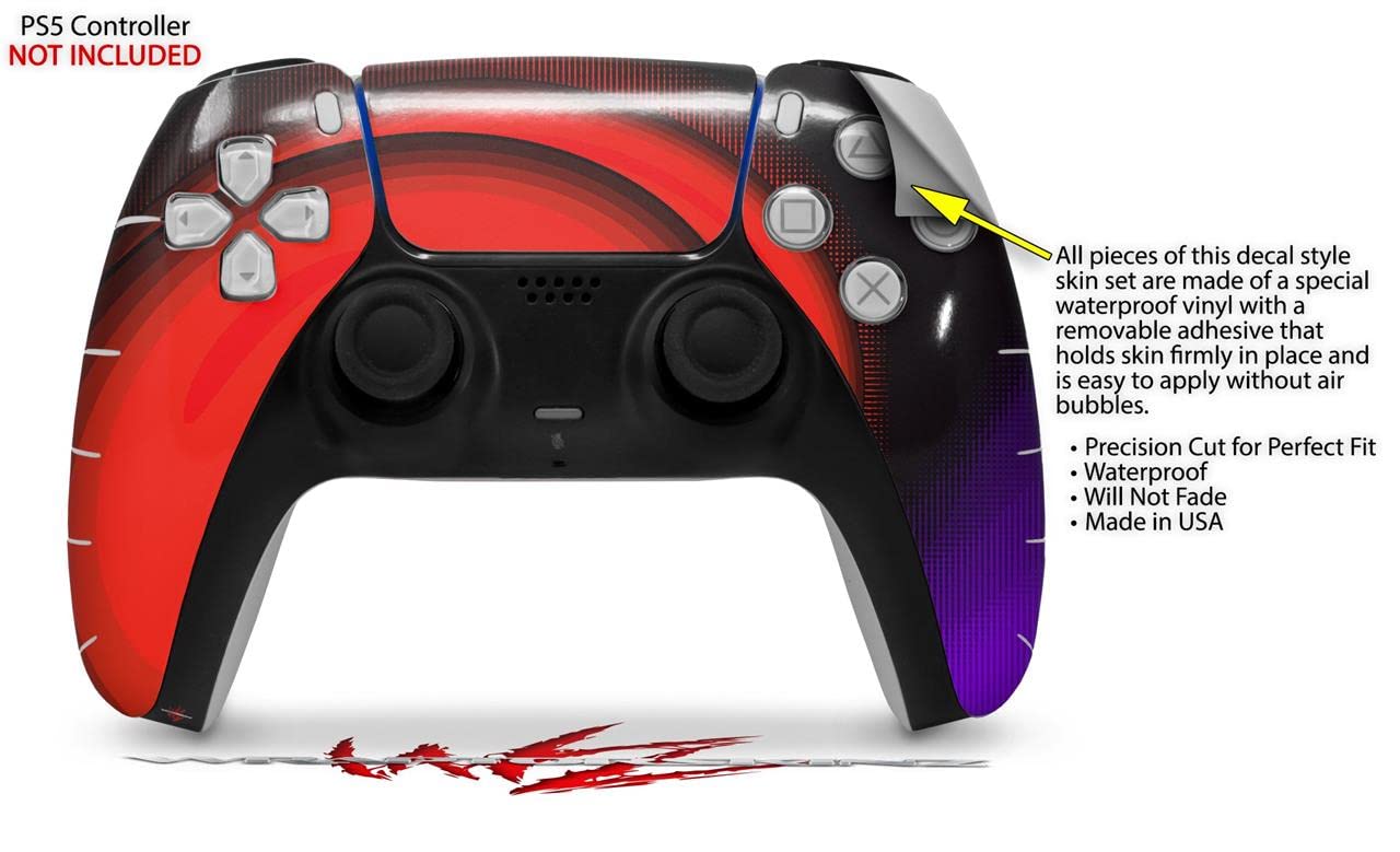 WraptorSkinz Skin Wrap compatible with Sony PS5 DualSense Controller Alecias Swirl 01 Red (CONTROLLER NOT INCLUDED)