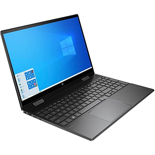 HP Envy x360 15-ee1083cl 15.6" Touchscreen Convertible 2 in 1 Notebook, AMD Ryzen 7 5700U, 12GB DDR4 SDRAM, 512GB SSD, AMD Radeon Graphics, Windows 10 Home, Nightfall Black Aluminum (369S8UA#ABA)