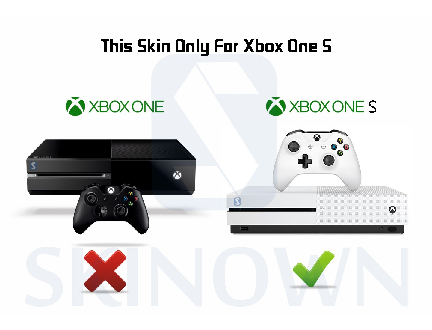 SKINOWN Protective Skin Sticker Decal Cover for Xbox One S Slim Console Weeds B