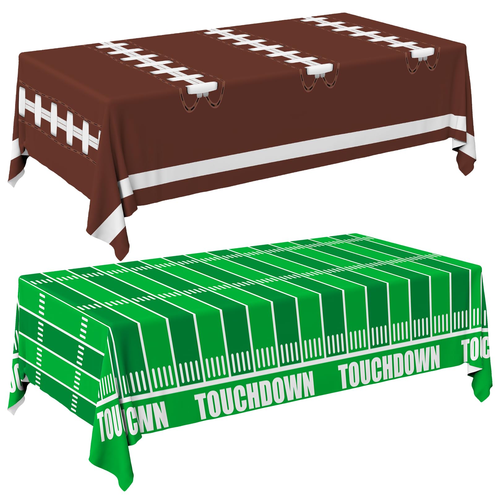 Football Party Decorations Disposable Tablecloth Plastic Touchdown Table Cover for Birthday Party Football Party Games Decoration 54 X 108Inch,2 Pack