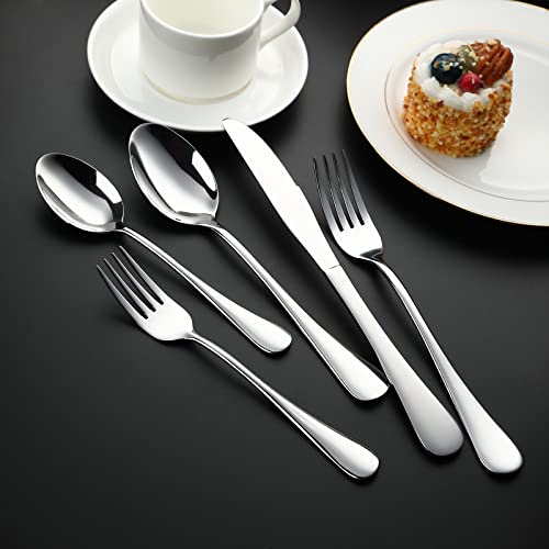 Salad Forks Set of 8, Stainless Steel Silverware Flatware Forks, Appetizer Dessert Forks, 6.8 Inches, Mirror Finish and Dishwasher Safe