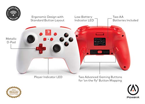 PowerA Enhanced Wireless Controller for Nintendo Switch - White