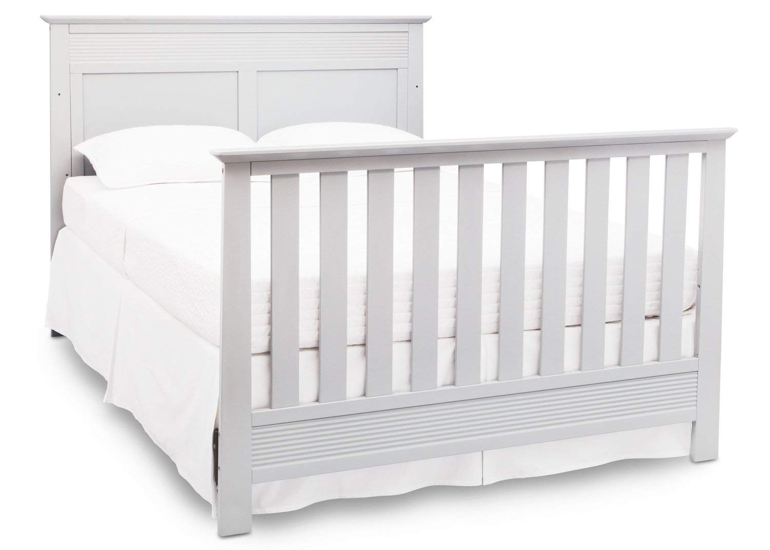 CC KITS Full-Size Conversion Kit Bed Rails for Serta Aberdeen, Adelaide, Ashland, Banbury, Barrett, Bethpage, Fairmont, Fall River, Fernwood & Mid-Century Modern Lifestyle 4-in-1 Cribs (Bianca White)
