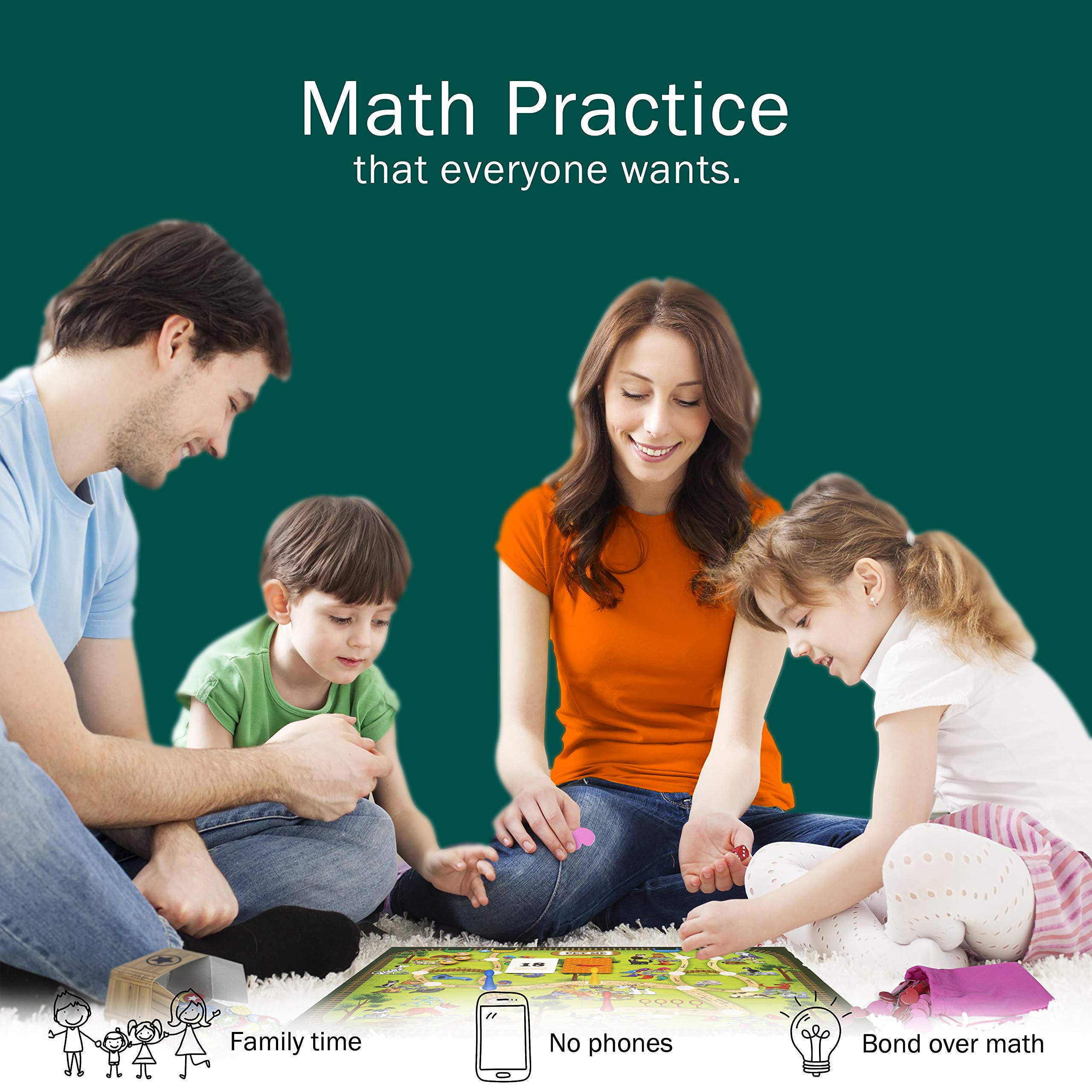 Logic Roots Pet Me Multiplication and Division Game - Fun Math Board Game for 5 - 9 Year Olds, Easy Start STEM Toy, Perfect Educational Gift for Kids (Girls & Boys), Homeschoolers, Grade 1 and Up