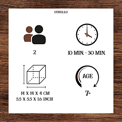 Logica Puzzles Art. Othello - Board Game in Fine Wood - Strategy Game for 2 Players - Travel Version