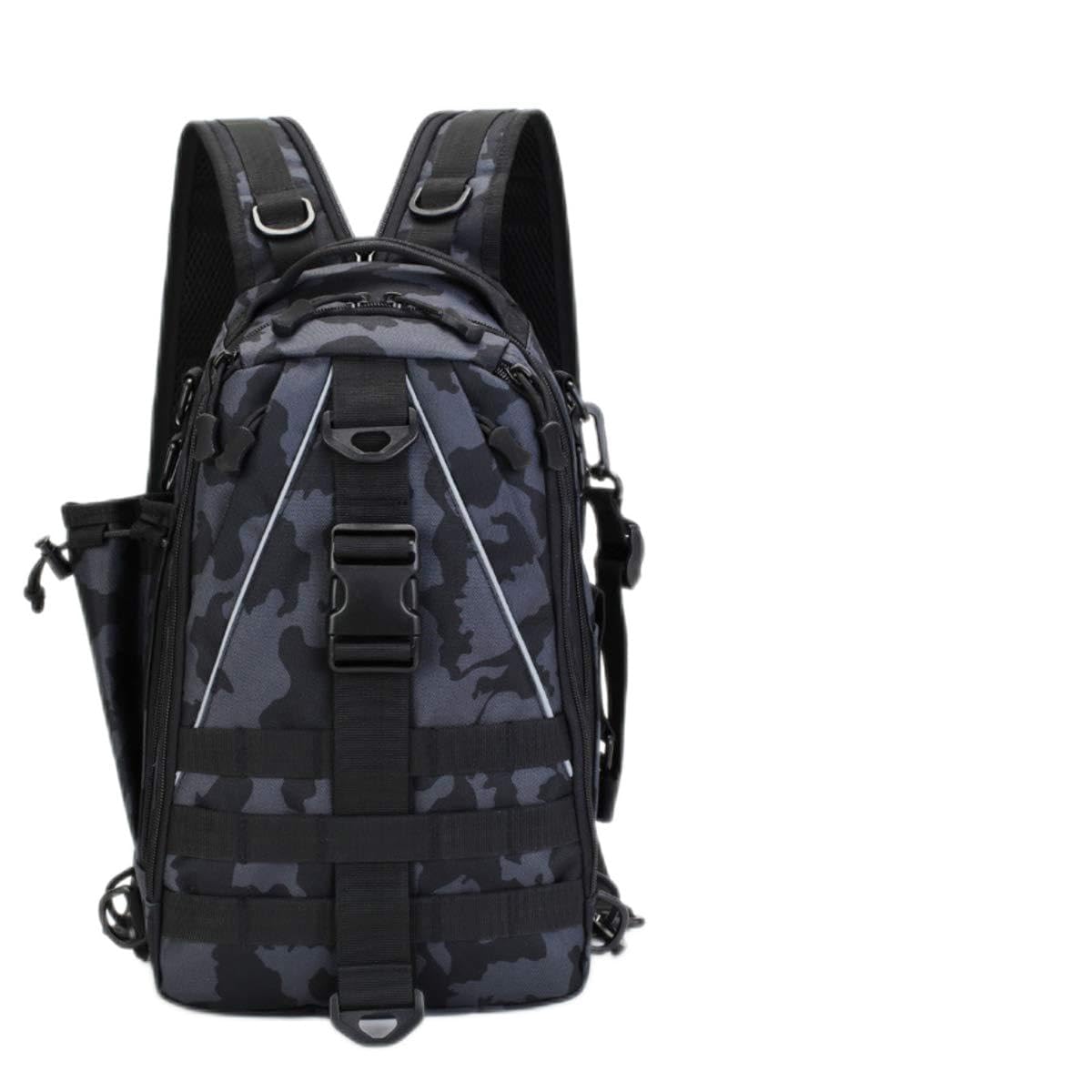 BraveHawk OUTDOORS Tactical Sling Pack Backpack, 800D Military Nylon Oxford Water Resistant MOLLE Utility Two Shoulder Backpack EDC Crossbody Bag Outdoor Daypack Organizer (Medium)