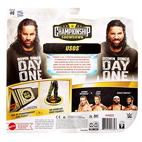 WWE Mattel ​MATTEL Jimmy and Jey USO Championship Showdown 2 Pack 6 in Action Figures High Flyers Battle Pack for Ages 6 Years Old and Up​