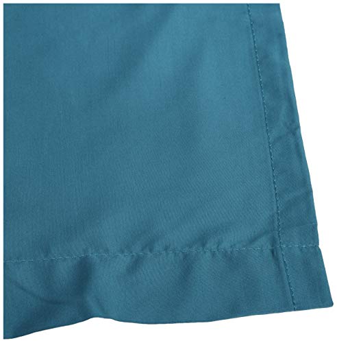 Pairs to Go Cadenza Modern Decorative Rod Pocket Window Curtains for Living Room (2 Panels), 40 x 63 in, Teal