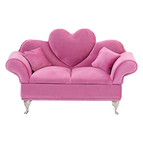Harilla Jewelry Box Chaise Shape Display Case Pink Storage Holder Soft Lining Gift Lovely Women Earrings Organizer for Bedside Table Dresser