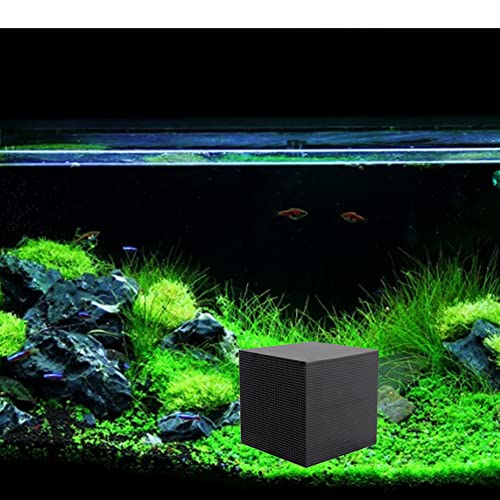 Mekek Activated Carbon Aquarium Filter, Fish Tank Cleaner Cube Honeycomb Structure Charcoal Deodorant Water Purifier, Aquarium Water Purifier Cube for Fish Tank, Ponds Small 10x10x5cm