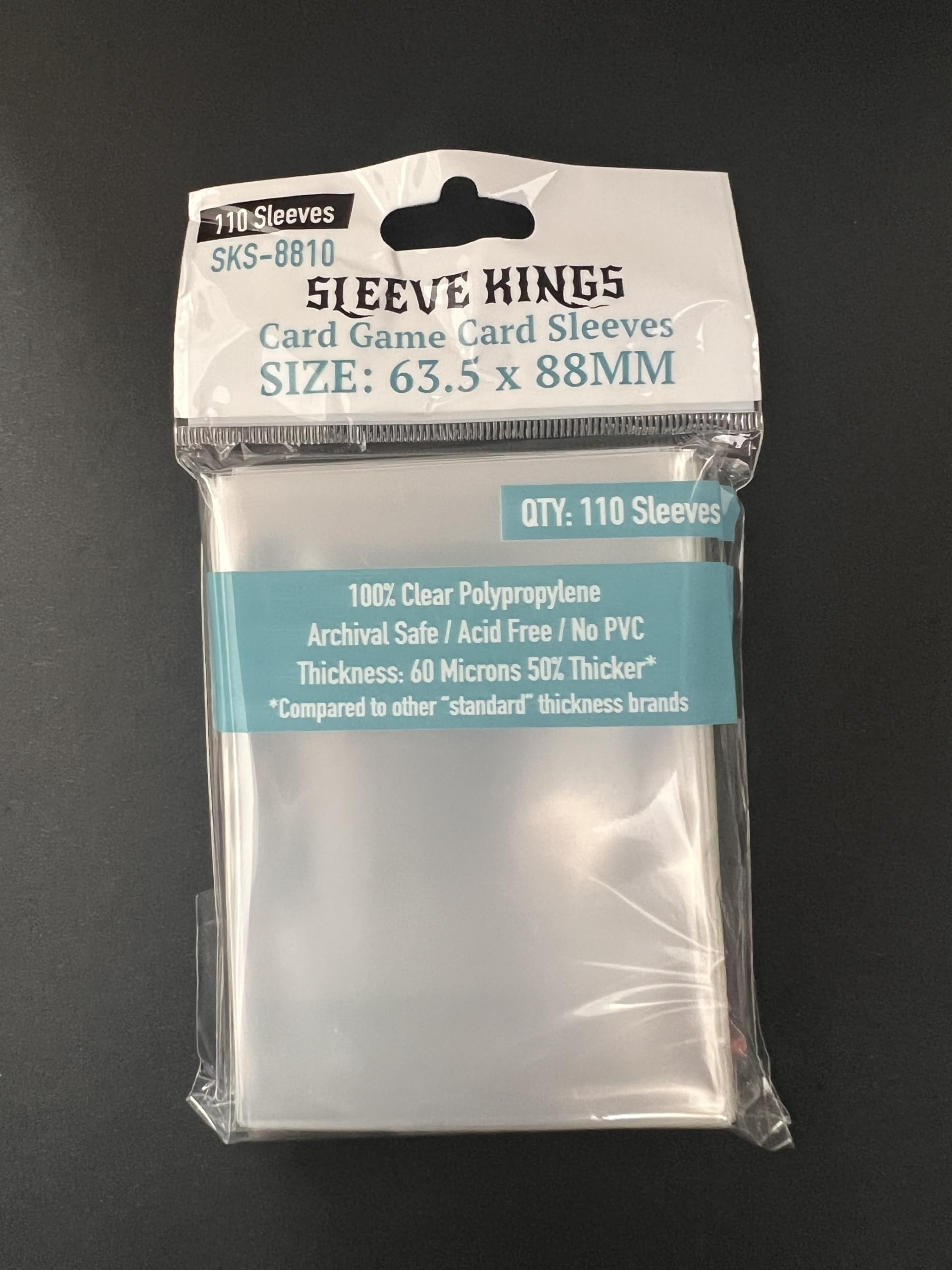 Sleeve Kings Card Game Card Sleeves 63.5 x 88 mm (4x110 Pack, 440 Sleeves)