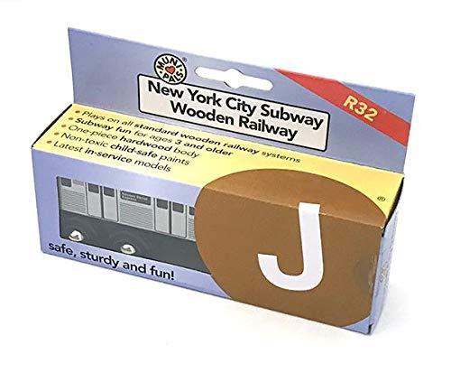Munipals MP01-110J NYC Subway J-Train Nassau Street Express Wooden Railway Compatible R179
