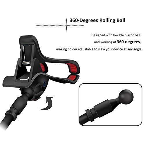 ZTON Cell Phone Holder, Universal Mobile Phone Stand, Lazy Bracket, Flexible Long Arms Clip Mount for iPhone, LG etc. in Office Bedroom Desktop (Black)