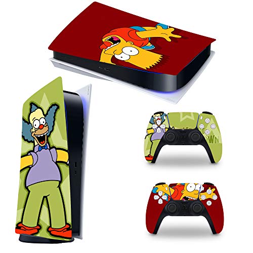 Cartoon Funny - PS5 Standard Edition Skin Console and 2 Controller, Vinyl Decal Sticker Full Cover Protective