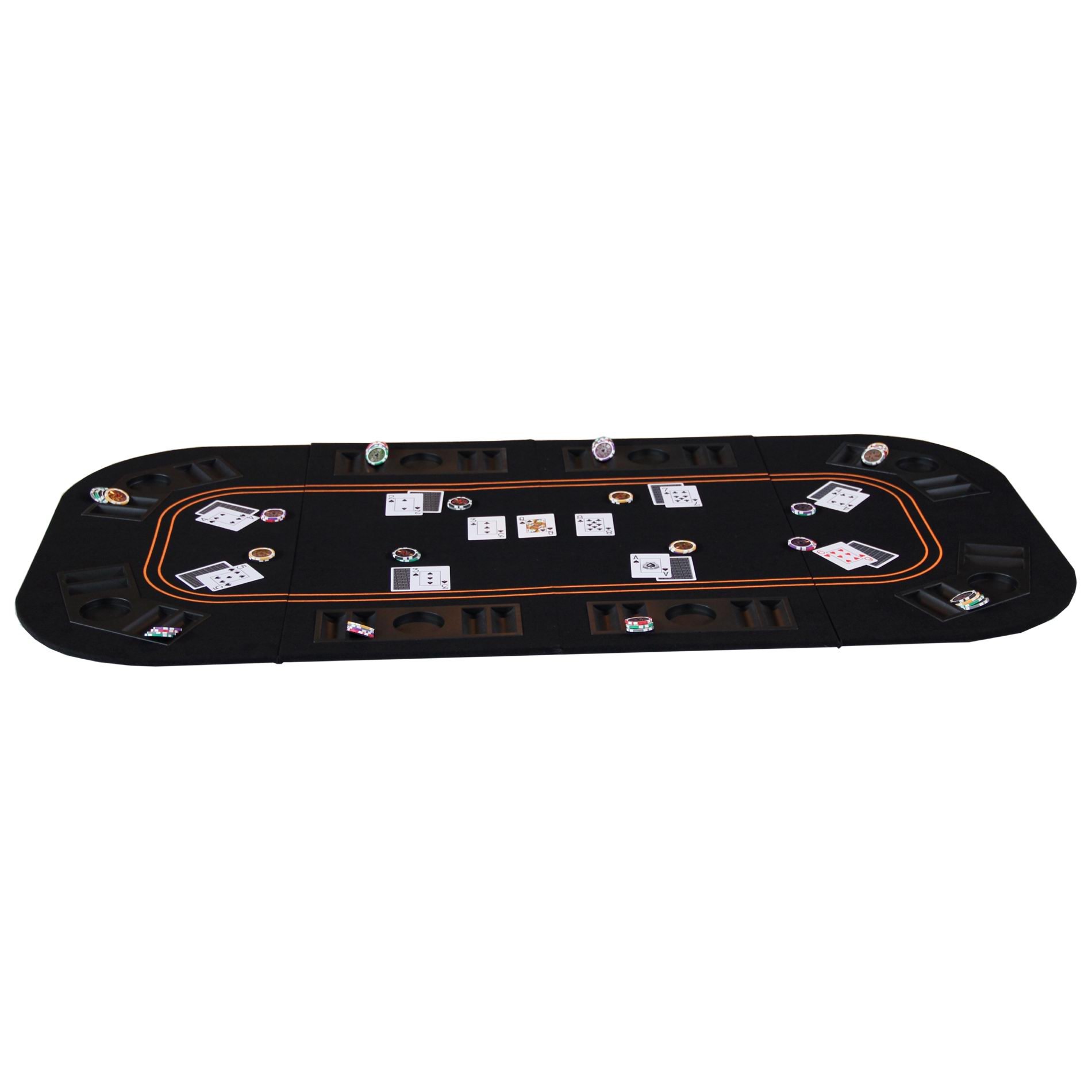 IDS 4-Fold 63" Poker Blackjack Table Top with Chips Trays