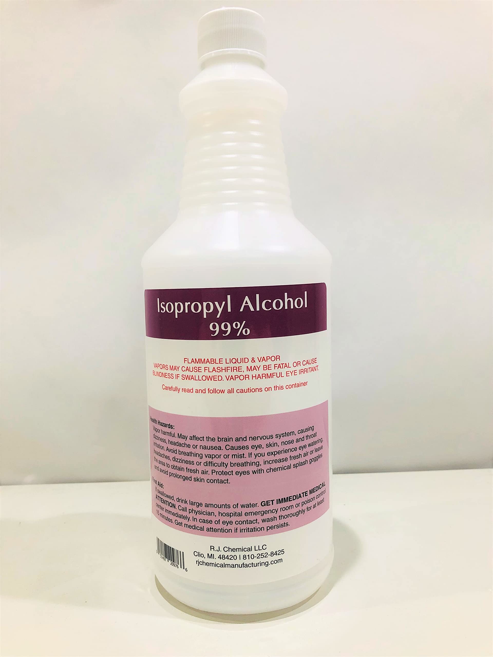 Isopropyl Alcohol 99% Strength - 5 Gallons Packed in 20-32 Oz Bottles- 100% Pure