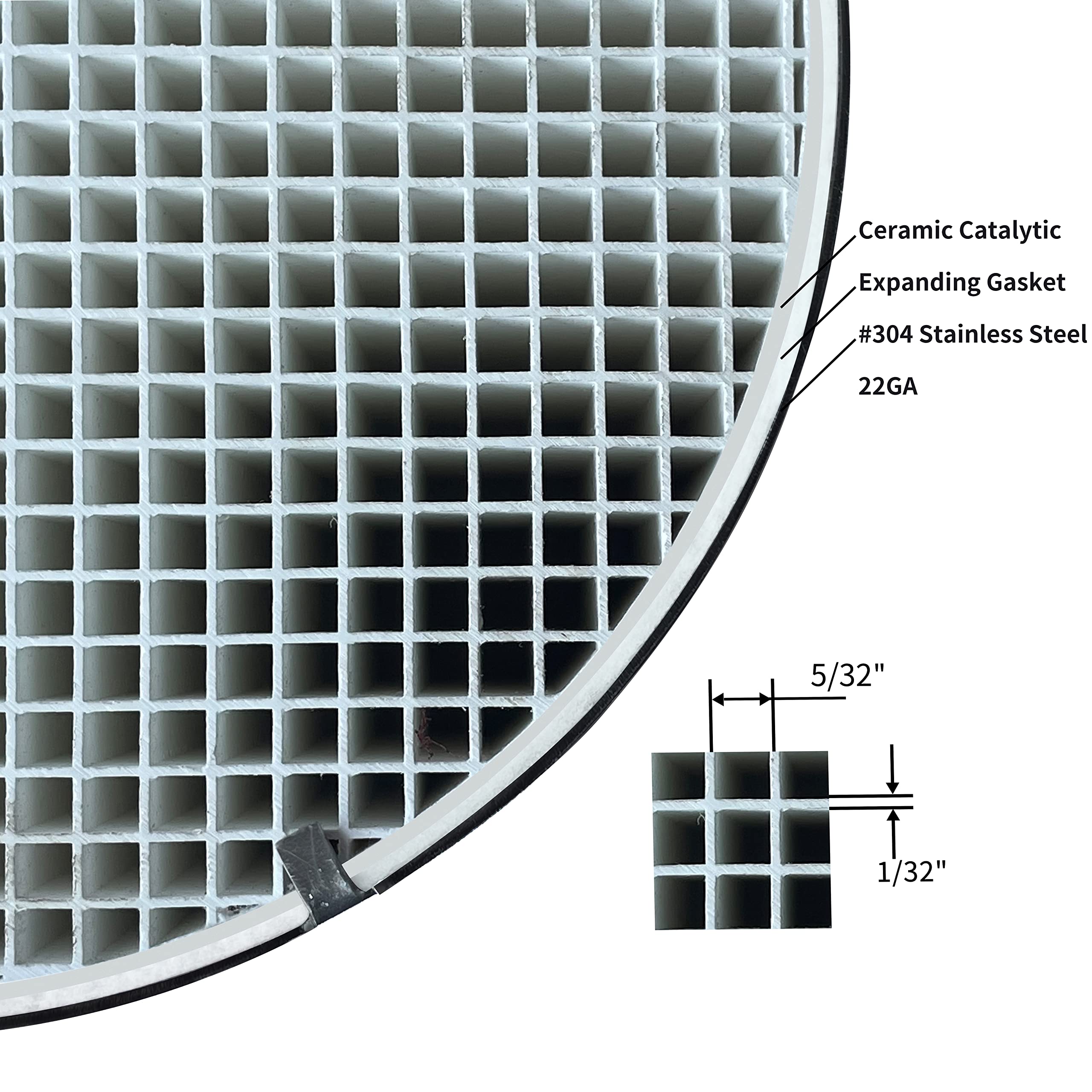 Wood Stove Catalytic Combustor, 6" Round Ceramic Catalytic Combustor Replacement for Dutchwest & Englander & Dovre Wood Burning Stoves