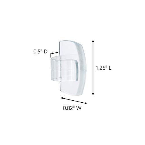 Command Outdoor Light Clips, Damage Free Hanging Outdoor Light Clips with Adhesive Strips, No Tools Wall Clips for Hanging Outdoor Lights and Cables, 16 Clear Clips and 20 Command Strips (Pack of 4)
