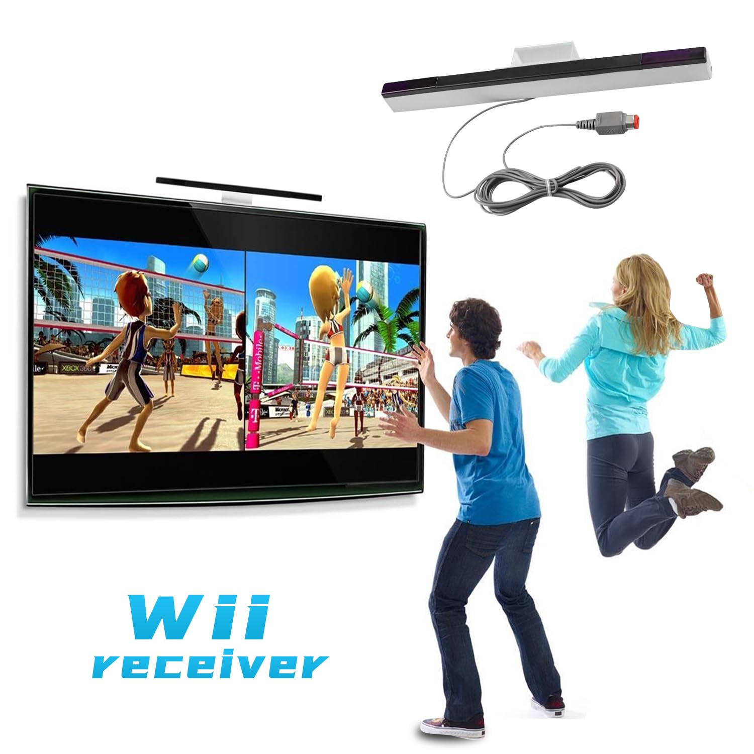 Xahpower Sensor Bar for Wii and Charger for Wii U Gamepad