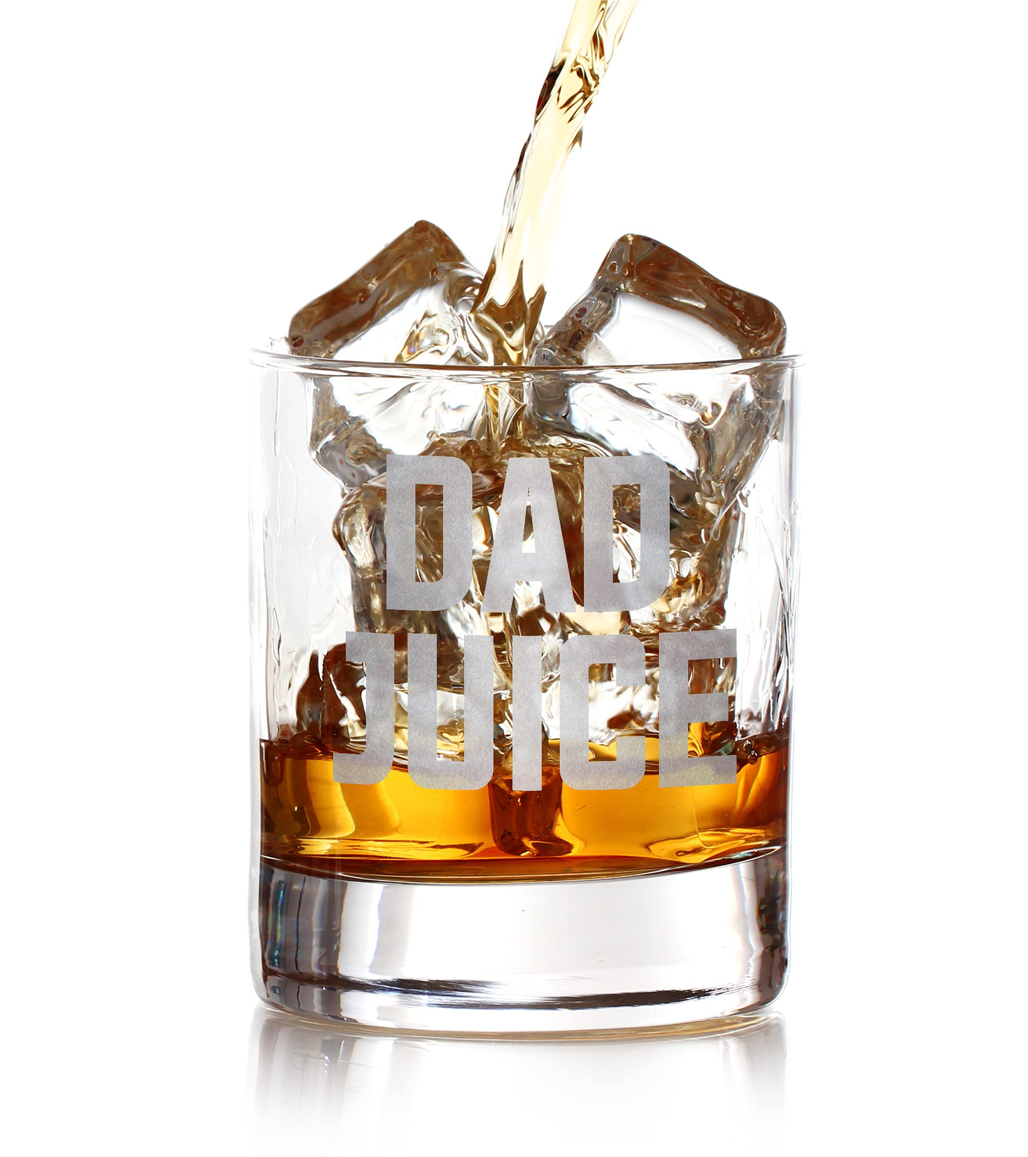 DAD JUICE Custom Personalized Whiskey Glass - Funny Gift for Dad Uncle Grandpa From Father's Day Gift