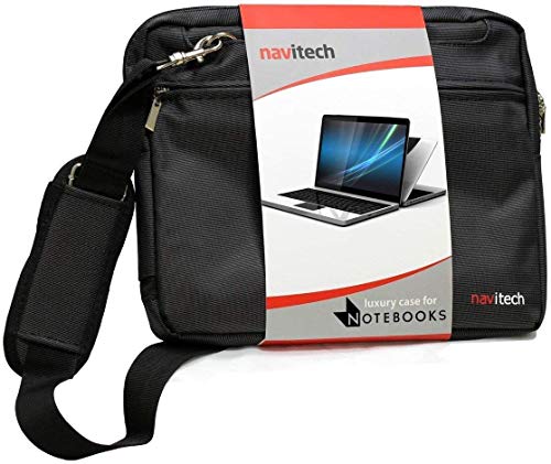 Navitech Black Premium Messenger/Carry Bag Compatible with The Alienware AREA-51M Gaming 17.3 Inch Laptop