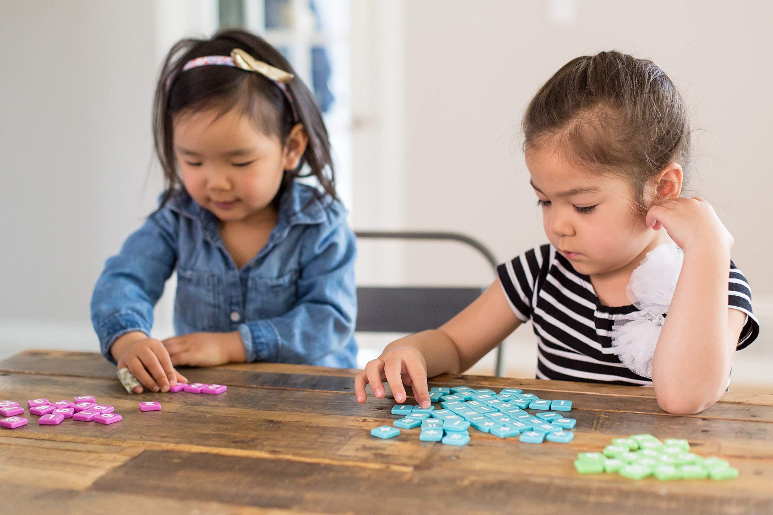 MOBI Kids Fun Math Games for Kids 4-8 - Addition & Subtraction Math Tile Card Games - Educational Math Game in a Classic Crossword Grid - Kids Game Using Numerical and Math Function Tiles