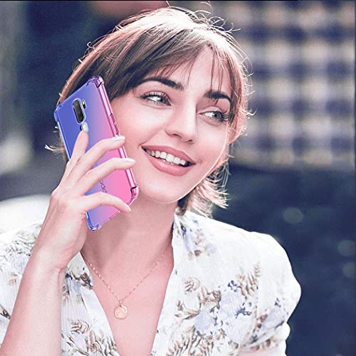 Gufuwo Case for Oppo A9 2020/OPPO A11X/OPPO A5 2020/OPPO A11 Cute Case Girls Women, Gradient Slim Anti Scratch Soft TPU Phone Cover Shockproof Protective Case for Oppo A9 2020 (Blue/Pink)