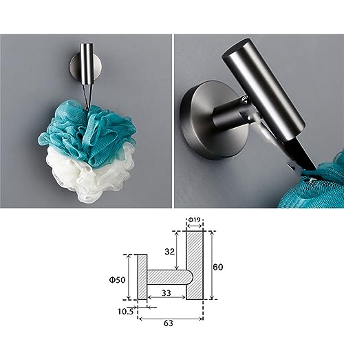 PEKMAR Stainless Steel Black Polished Chrome Brushed Gold Hanger Hook Towel Bar Paper Holder Bathroom Accessories,Robe Hook