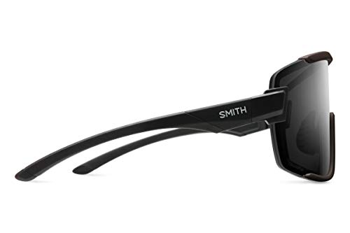 SMITH Wildcat Sunglasses with ChromaPop Lens – Shield Lens Performance Sports Sunglasses for Biking, MTB & More – For Men & Women – Matte Black + Black Lens