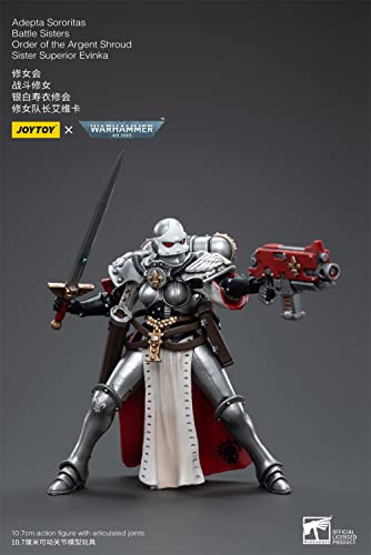 JoyToy Warhammer 40K: Adepta Sororitas Argent Sister Evinka 1:18 Scale Figure