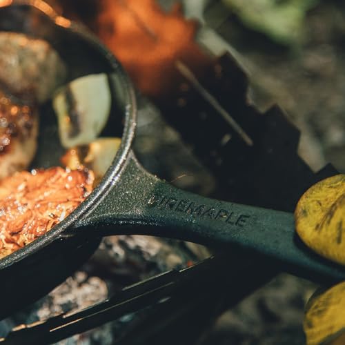 Fire-Maple Blackhawk 6" Cast Iron Skillet - Non-Stick Frying Pan with Even Heat Distribution for Bushcraft,Camping and Home Uses- Portable, Easy Storage - 600ml Capacity