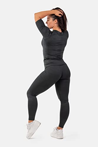 NEBBIA Python Snakeskin High-Waist Leggings 407 Black