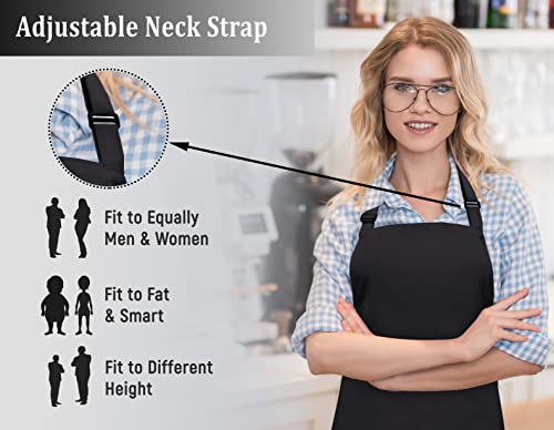 RUVANTI Cotton Blended Extra Large XXL Aprons for Women/Men with 2 Pockets for Cooking, Kitchen, Barber, Gardening, BBQ, Chef Apron