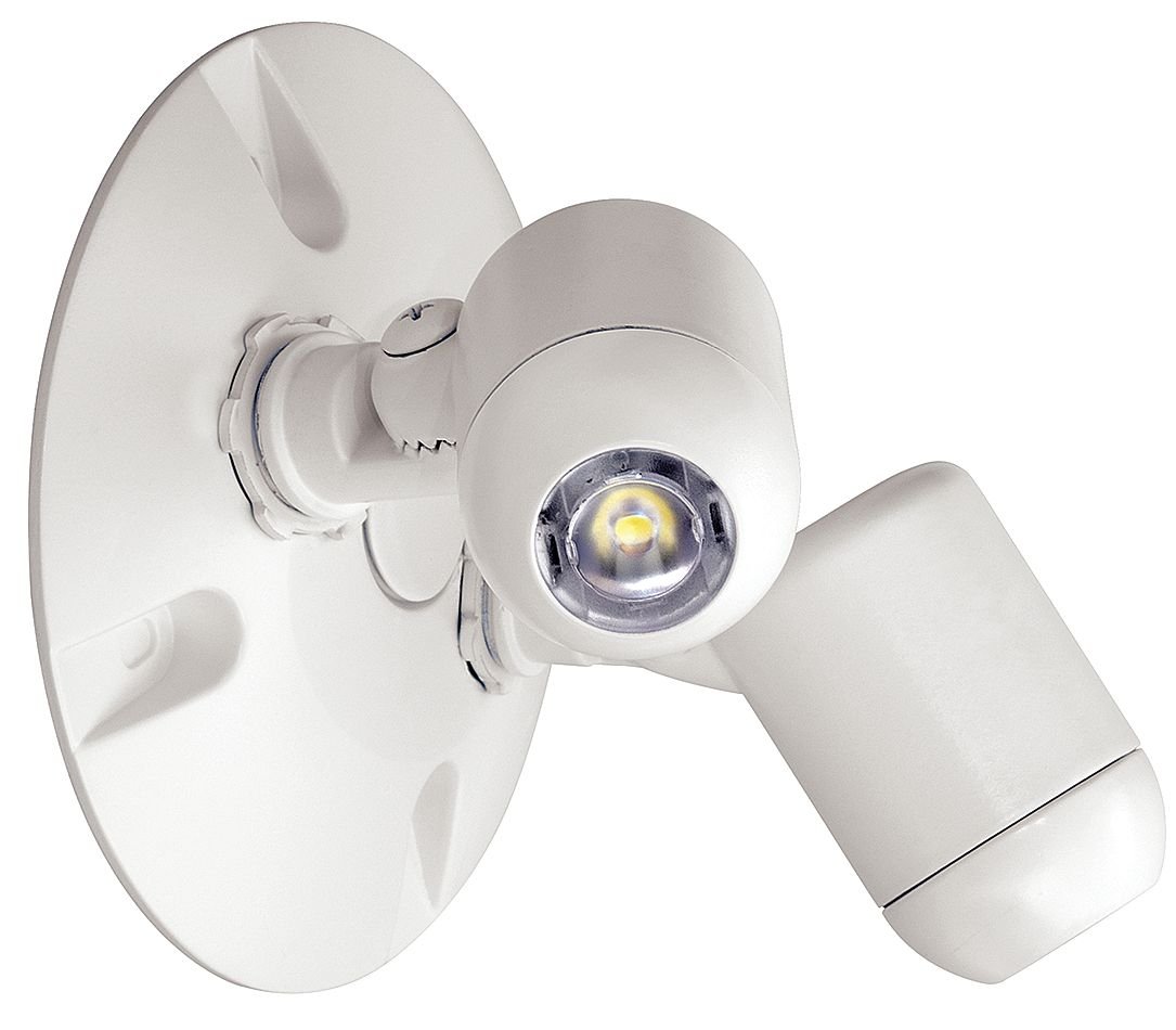 HUBBELL LIGHTING EVODW Dual-Lite Led Outdoor Emergency Remote Lighting, Double Head, White
