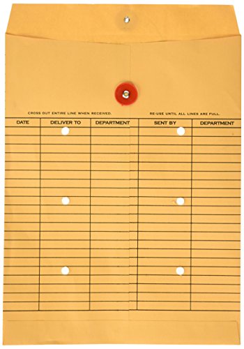 School Smart Inter-Department Envelopes, 28 lb, 10 x 13 Inches, Kraft, Pack of 100