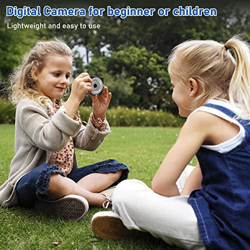 Compact Point and Shoot Camera for Video Kids with 16X Digital Zoom, 4K 48MP, Portable for Beginners,Students,Teens with 32GB SD Card and 2 Batteries