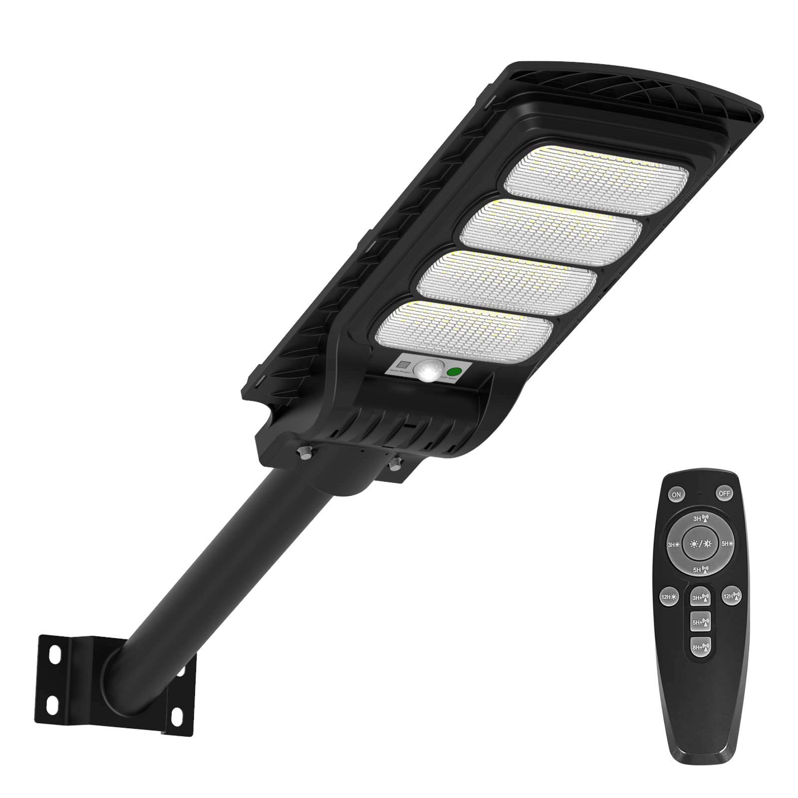 KCCCT LED Solar Street Lights 200W 6500K Waterproof with Motion Sensor Radar Dusk to Dawn Solar Flood Lights Outdoor Solar Security Wall Light for Street,Garden,Patio,Garage,Yard