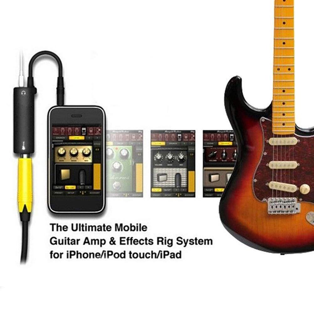 Qingsi 4 Pack Guitar Effects Interface Adapter Converter Link Devices Guitar Interface Converter Replacement Turns Your Phone into a Complete Guitar Studio