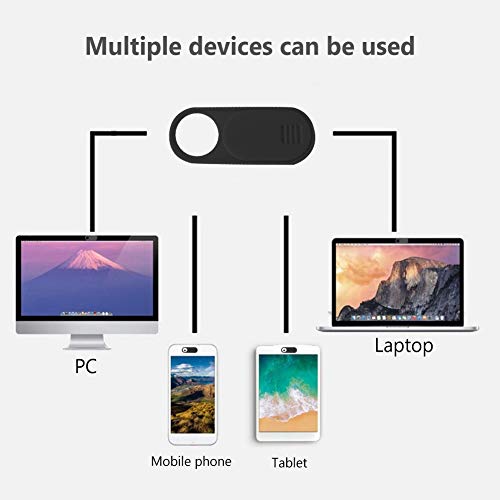 HOVTOIL 3Pcs Webcam Cover Ultra Thin Webcam Cover Camera Slider Privacy Protect Shield Compatible with Phone PC Security Cameras Cover Black