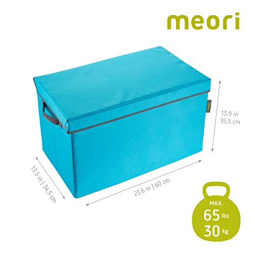 meori Storage Box with Lid, Large, Azure Blue