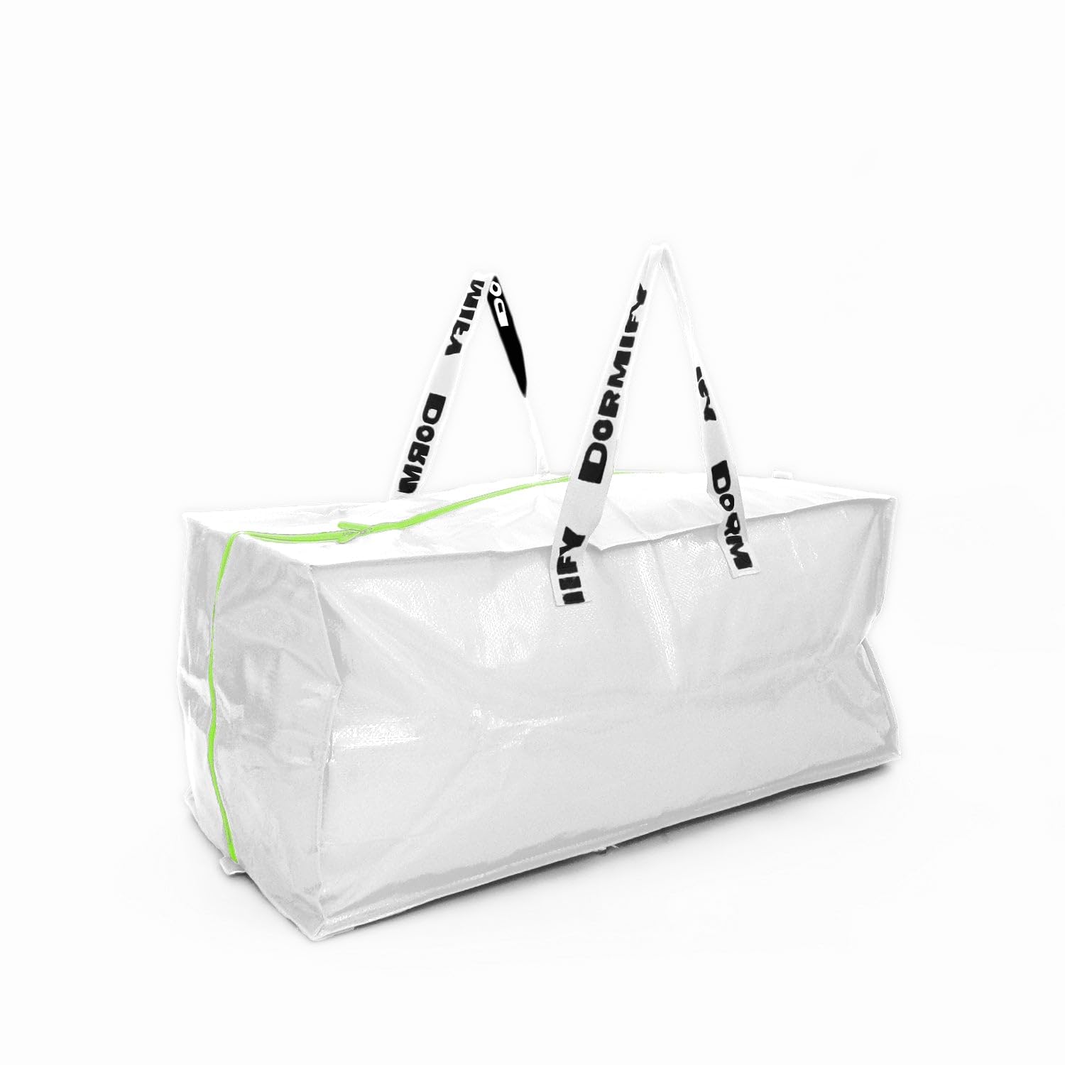 Dormify Storage Duffle Bag | White | Heavy Duty Moving Bag | Laundry Bag | Travel Bag | Waterproof with Comfortable Straps | Dorm & College Essentials | 2 Pack