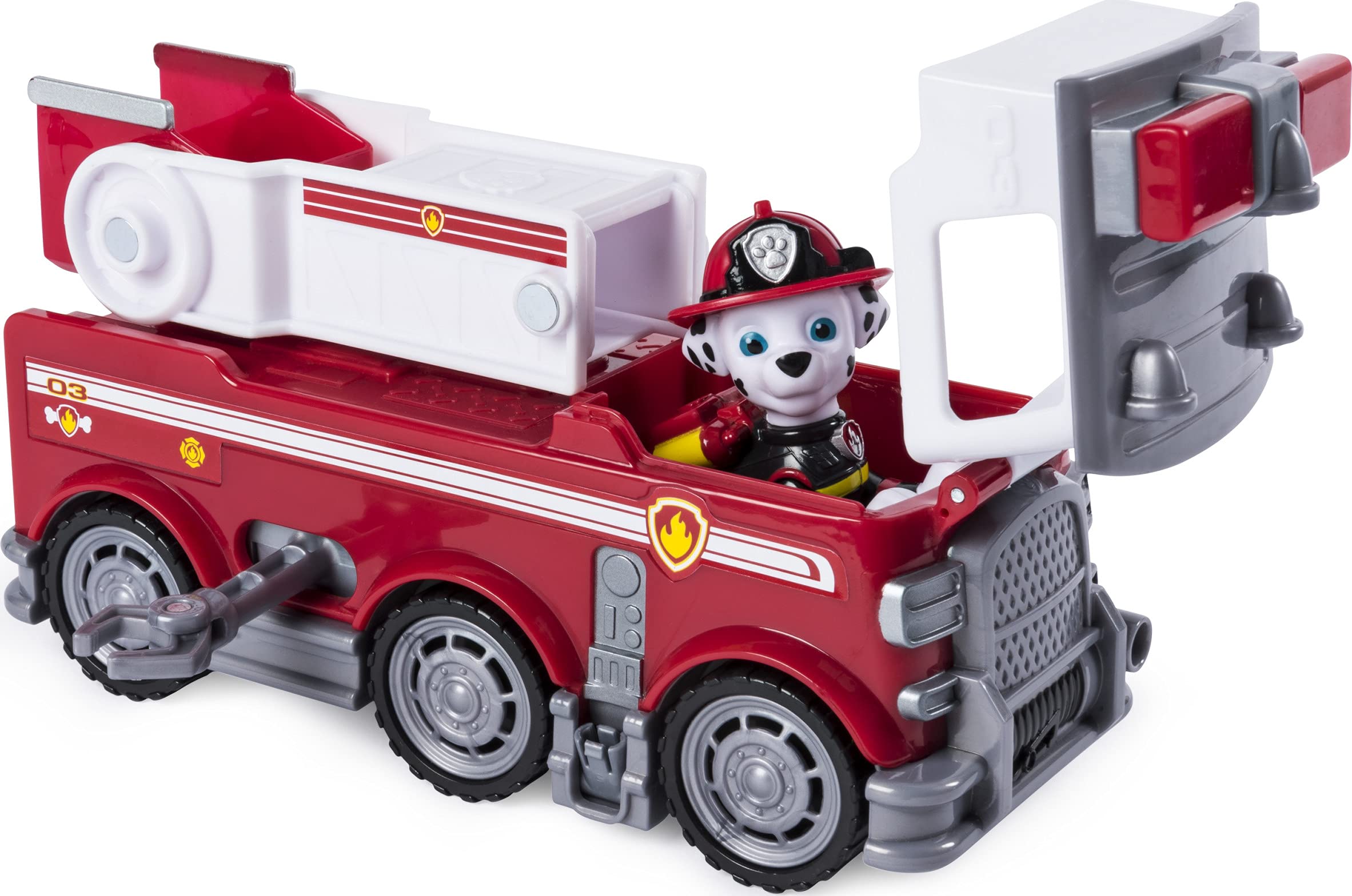 Paw Patrol Ultimate Rescue - Marshall's Ultimate Rescue Fire Truck with Moving Ladder and Flip-Open Front Cab, Ages 3 and Up