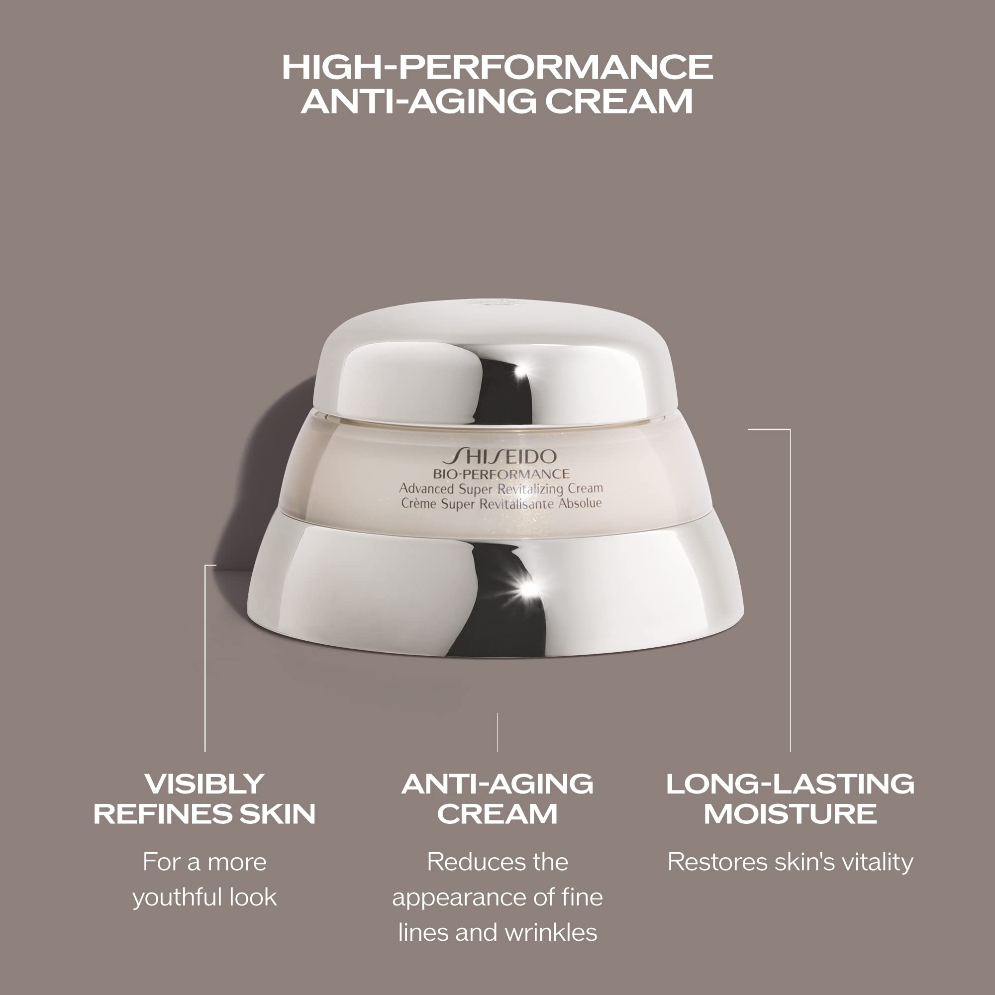 Shiseido Bio-Performance Advanced Super Revitalizing Cream - 50 mL - Anti-Aging Moisturizer - Reduces Appearance of Fine Lines & Wrinkles, Provides Long-Lasting Hydration