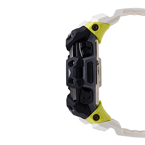 Casio Men's G-Shock Move, GPS Heart Rate Running Watch, Quartz Solar Assisted Watch with Resin Strap, White, (Model: GBD-H1000-1A7)